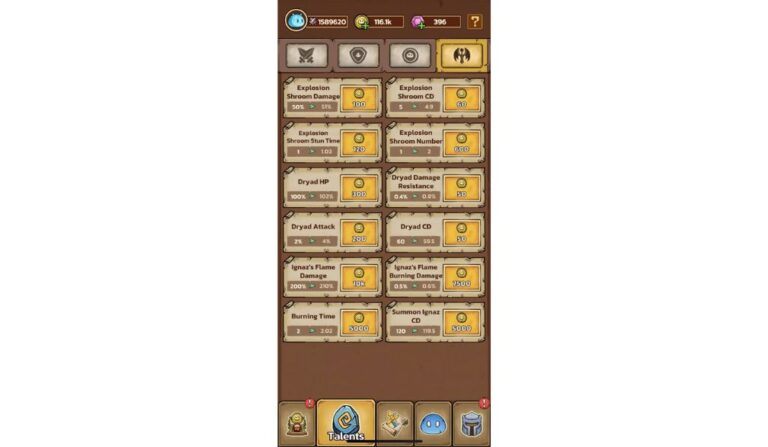 Slime Castle Talents Guide - All Talents Unlock & MAX