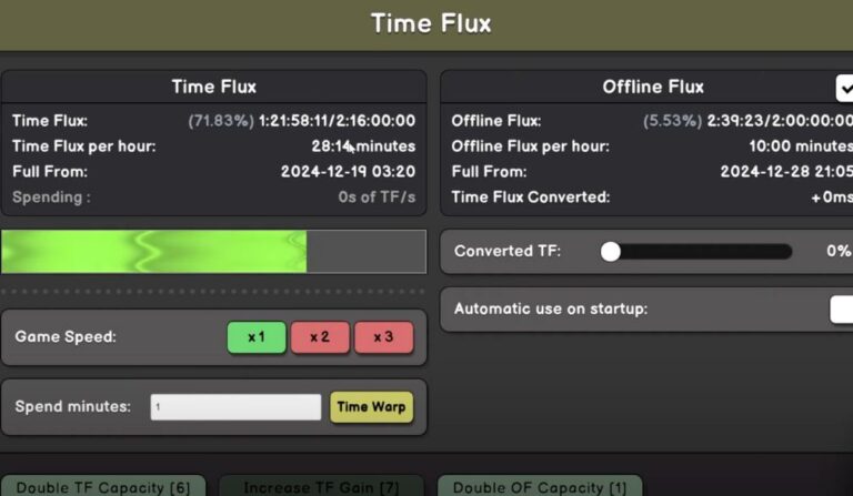 Revolution Idle Time Flux Guide - ROl, strategies, TF, OF, Online Flux